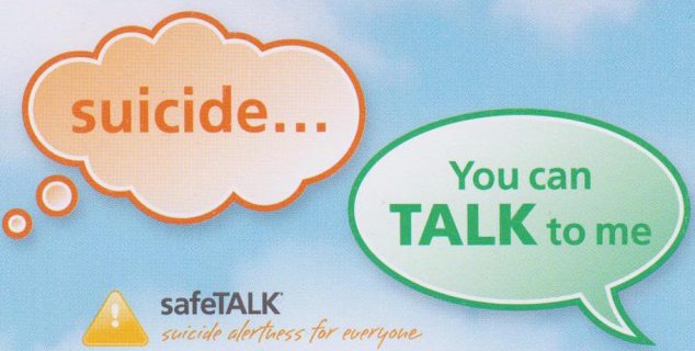 Sign up for a free safeTALK suicide prevention workshop this December ... Sign up for a free safeTALK suicide prevention workshop this December ...