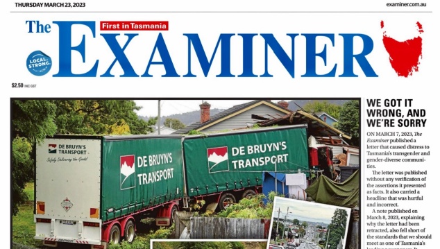 Advocates welcome Launceston Examiner apology for anti-trans letter ...