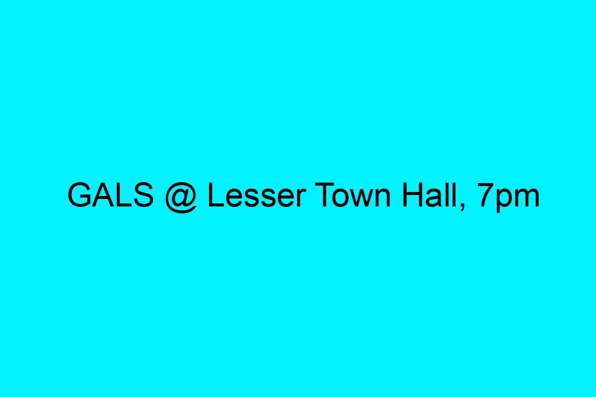 GALS @ Lesser Town Hall, 7pm - OUTinPerth